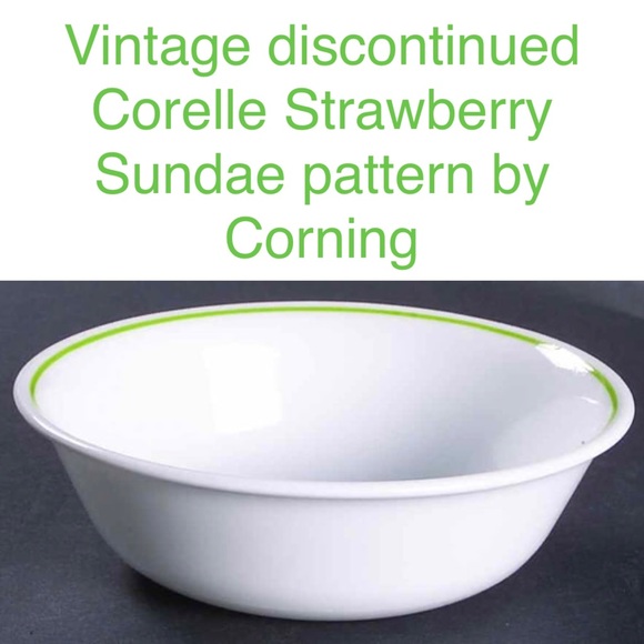 Corelle | Dining | Vintage Discontinued Corelle Strawberry Sundae Pattern By Corning Bowl | Poshmark